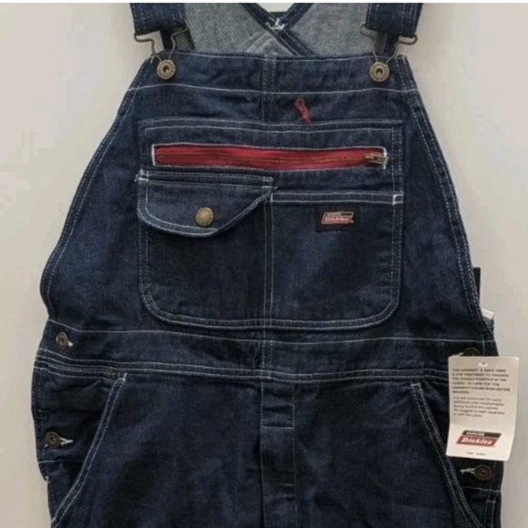 Dickies | Jeans | Genuine Dickies Mens Navy Denim Overalls With Red ...